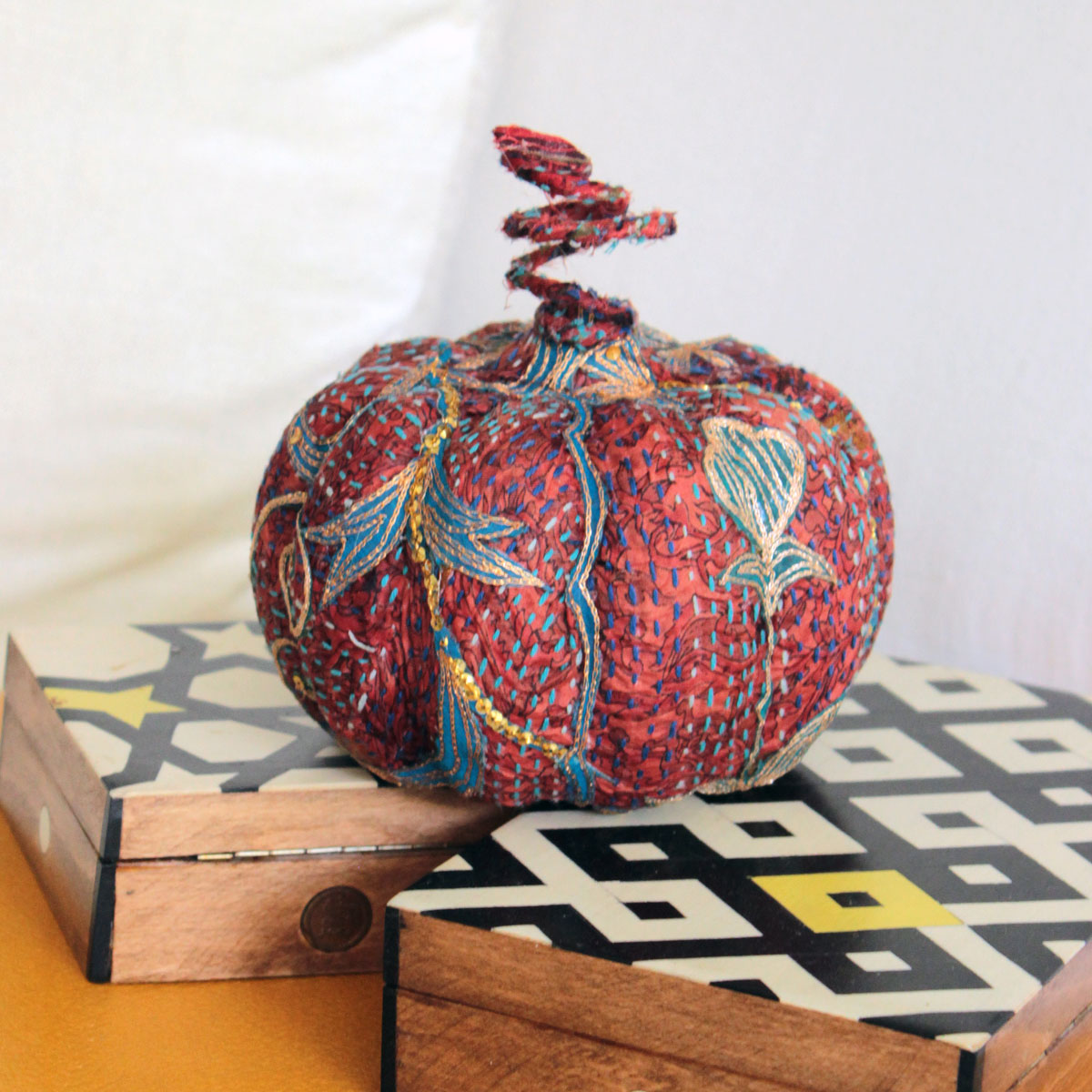 Kantha silk Halloween pumpkin | [beyt] by 2bdesign